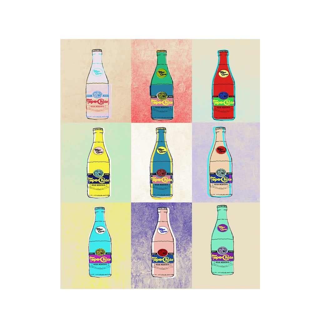 Topo Chico Pop Art Print Warhol - Unframed – Paris Texas Apparel Co
