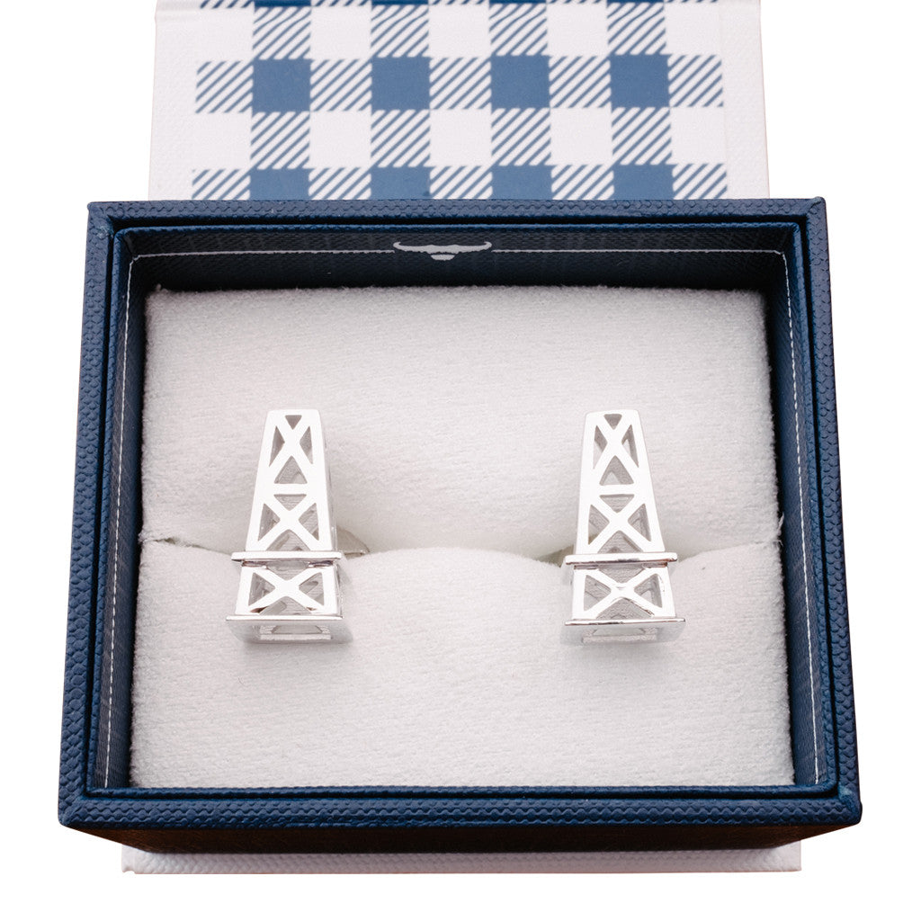 Sterling Oil Derrick Cufflinks – Paris Texas Apparel Co